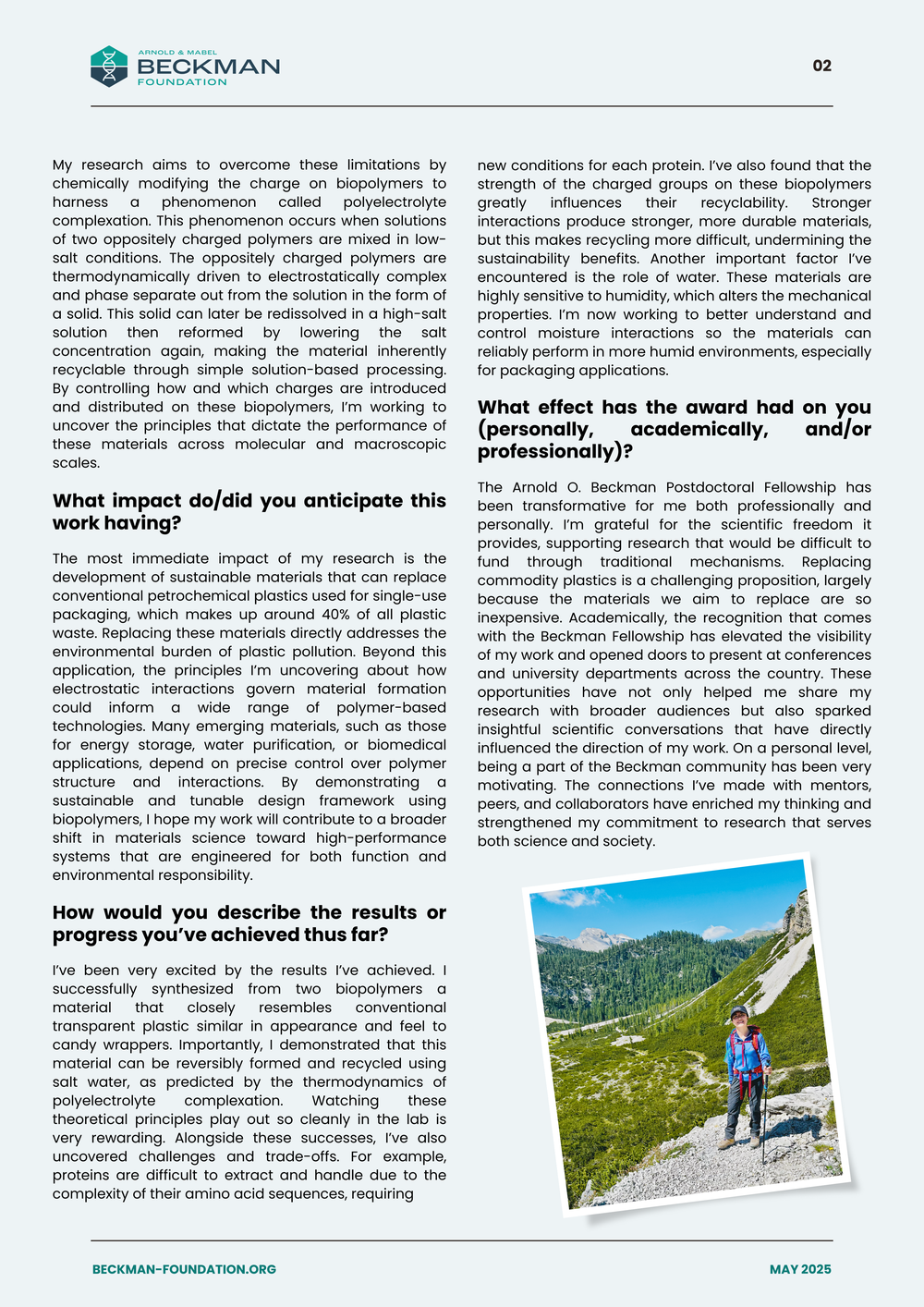 Five Questions with Pamela Cai, PhD | Beckman Foundation