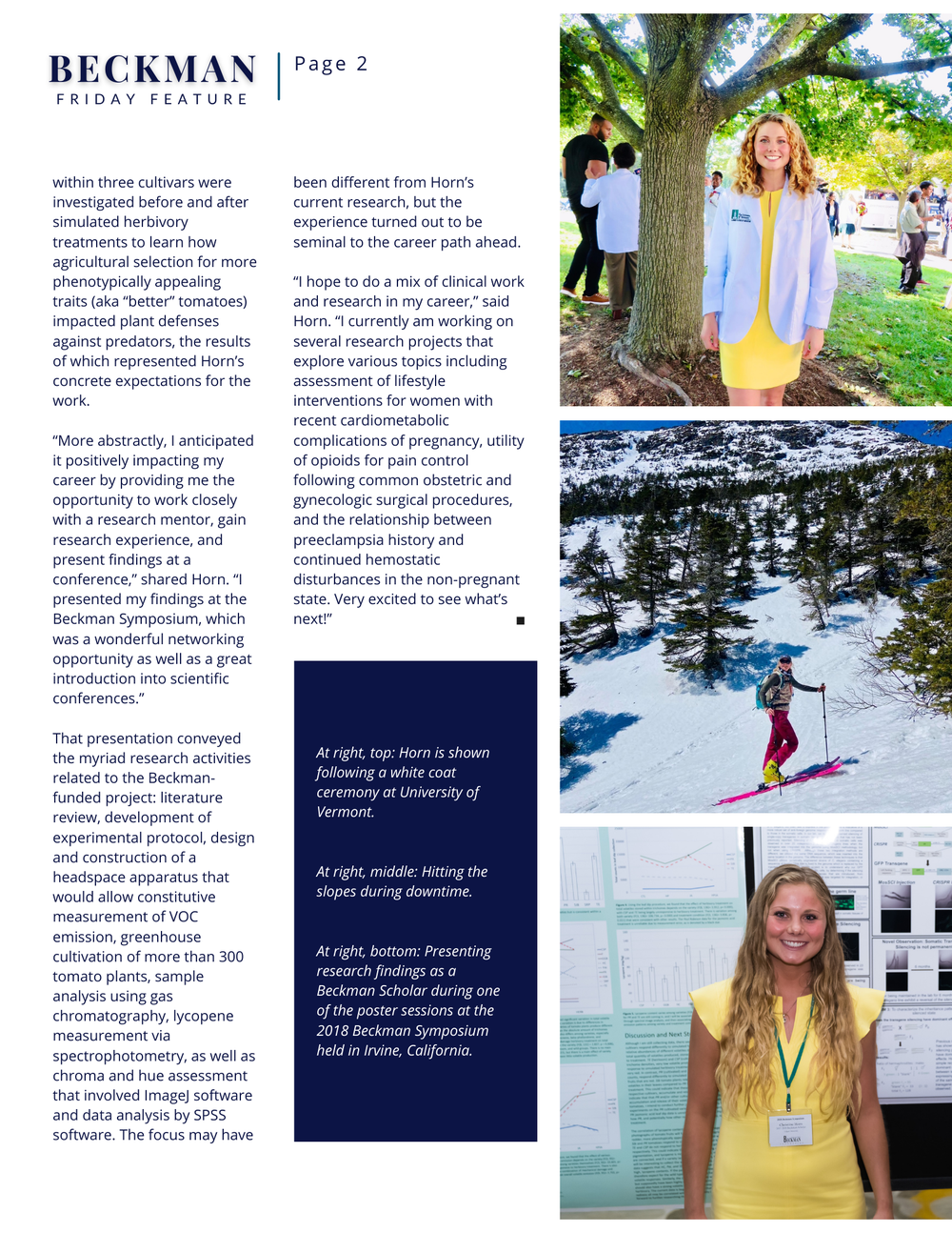 Beckman Friday Feature: Christine Horn | Beckman Foundation