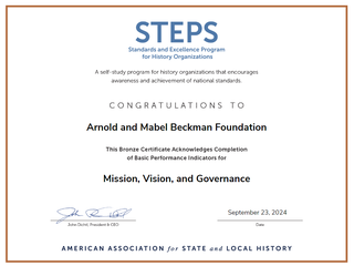 Inside the Archive: Beckman Foundation Archive Earns Bronze STEPS ...